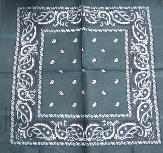 Green Teardrop Bandanna