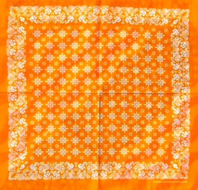 Orange Flowers Custom Printed Bandana